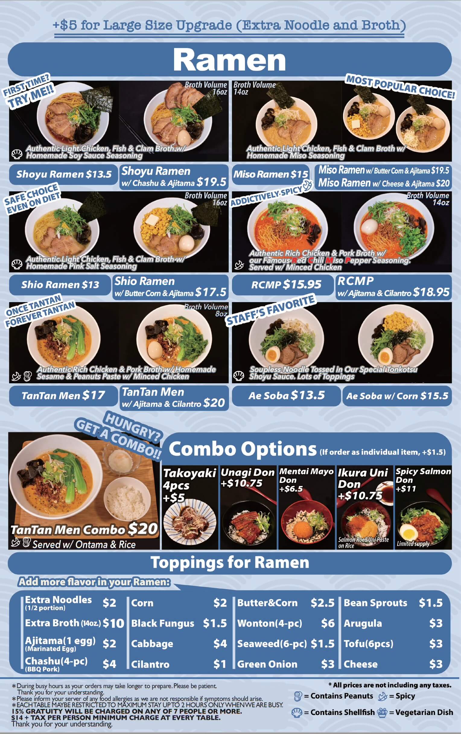 MENU – Gmen@Steveston